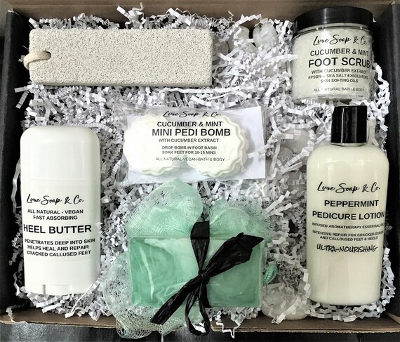Pedicure Gift Set peppermint Foot Recovery Kit Foot Care - Etsy
