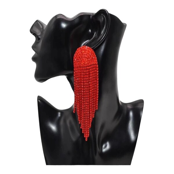 Rhinestone Earrings - Etsy