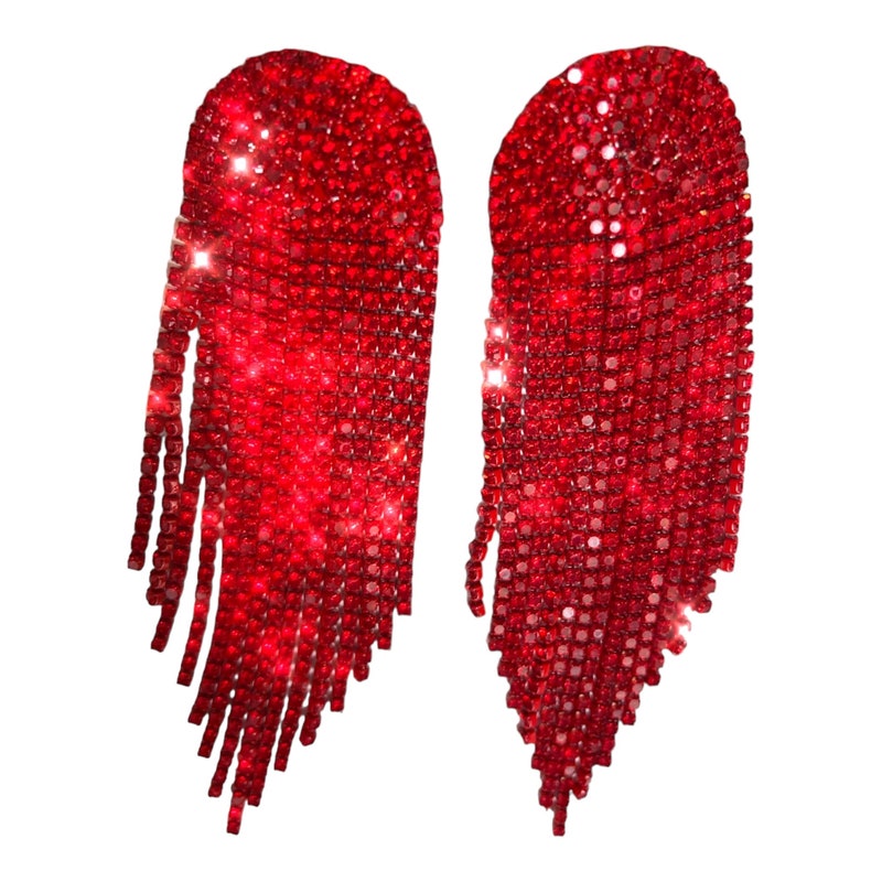 Rhinestone Earrings - Etsy