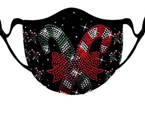 Face Mask Rhinestone Face Masks Bling Face Mask Crystal Face Mask Black ...