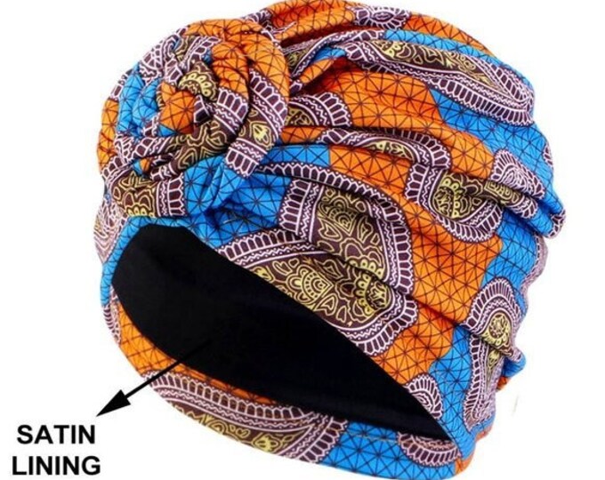 Luxury Turban Hat for Ladies Pre Tied Hat Pre Styled Head Tie Ready to ...