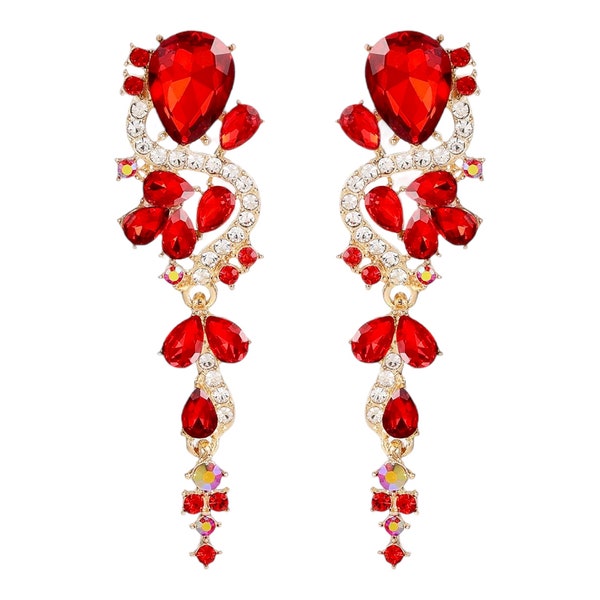 Rhinestone Earrings - Etsy