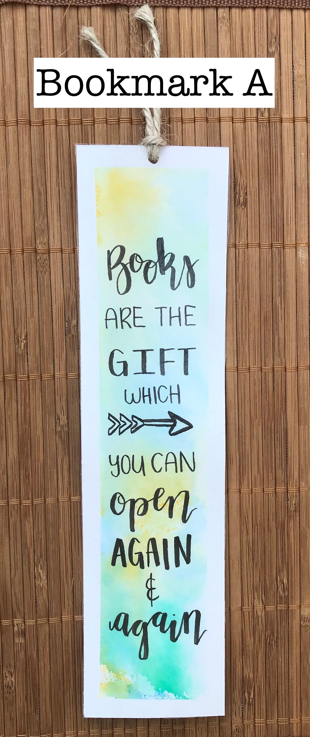 Quote Watercolor Bookmarks - Inspirational Handpainted Gift - Etsy