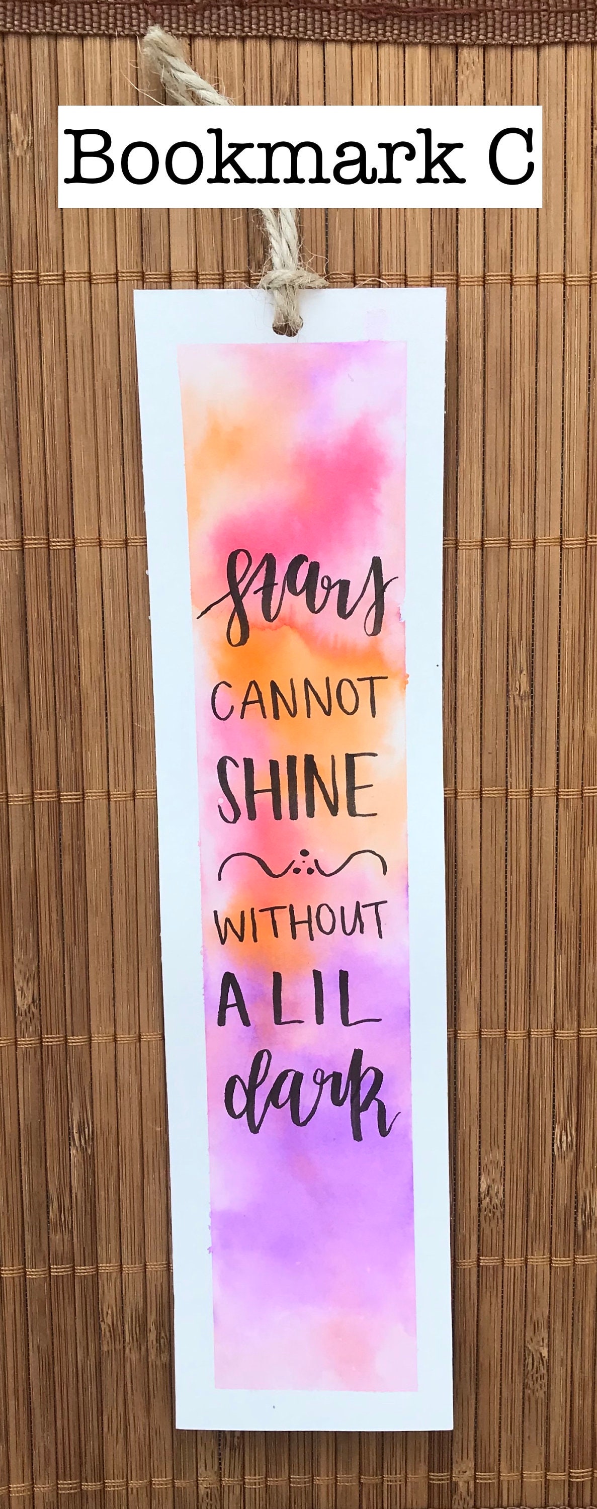 Quote Watercolor Bookmarks - Inspirational Handpainted Gift - Etsy
