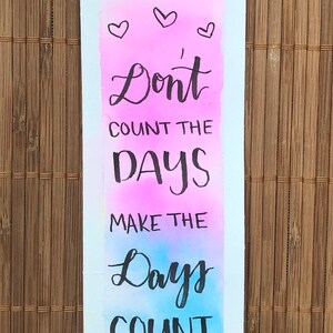 Quote Watercolor Bookmarks - Inspirational Handpainted Gift - Etsy