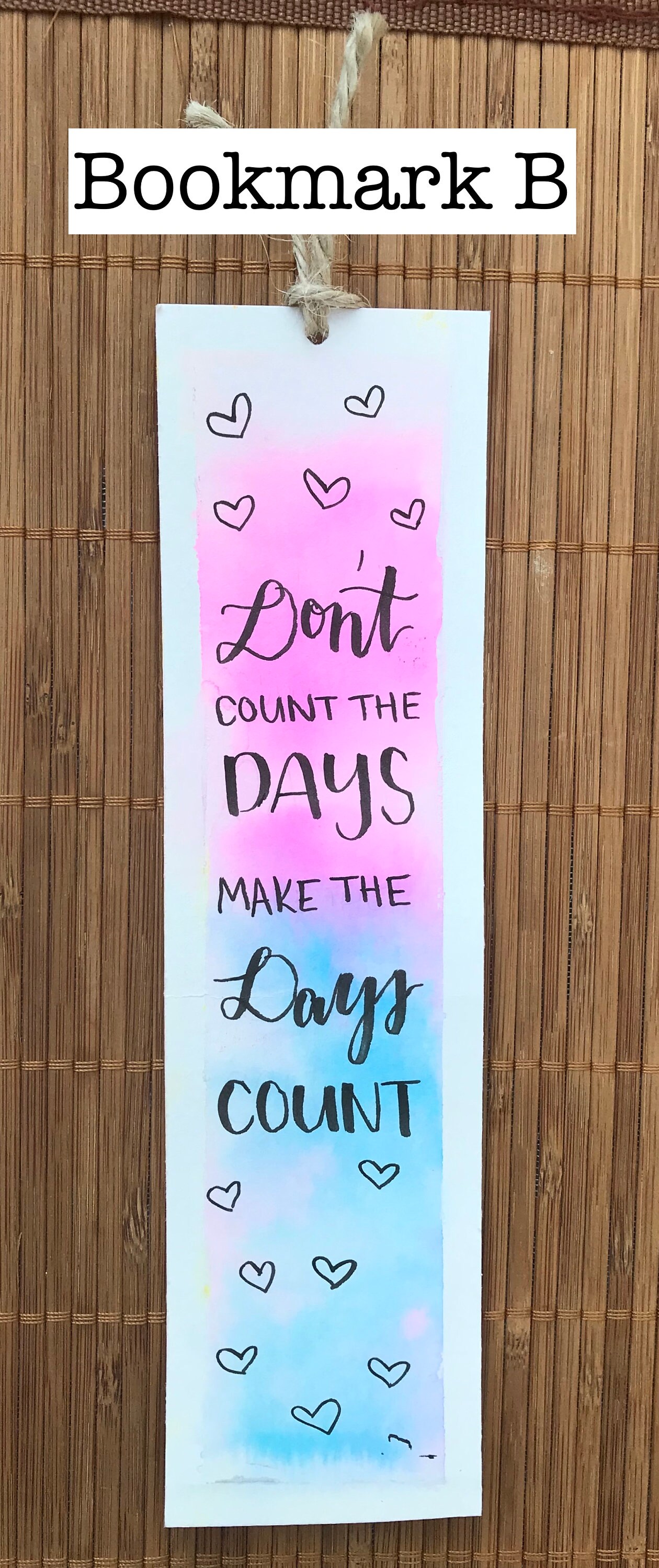 Quote Watercolor Bookmarks - Inspirational Handpainted Gift - Etsy
