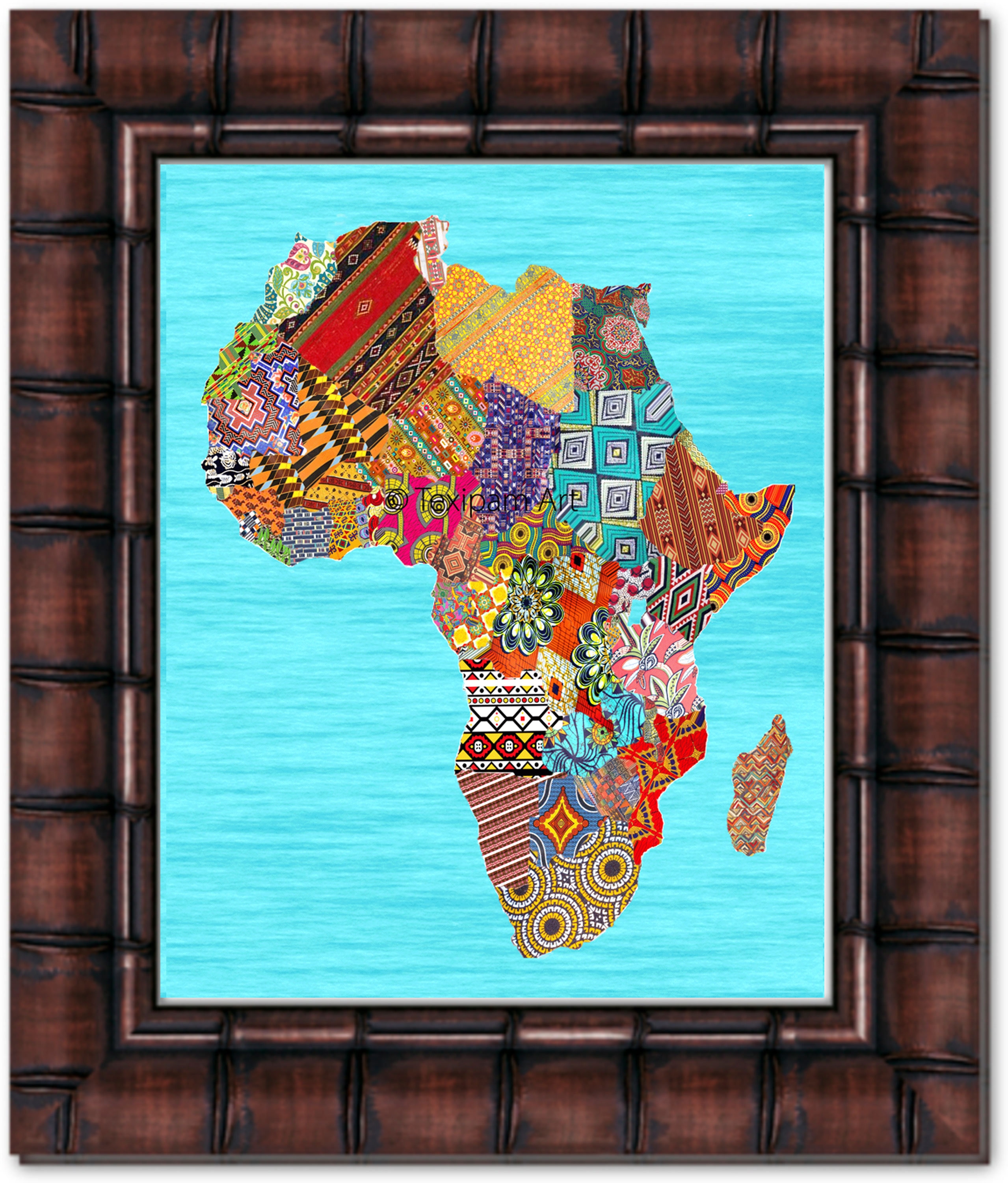 Africa Art Print, Colorful African Print, Collage, Print of Original ...