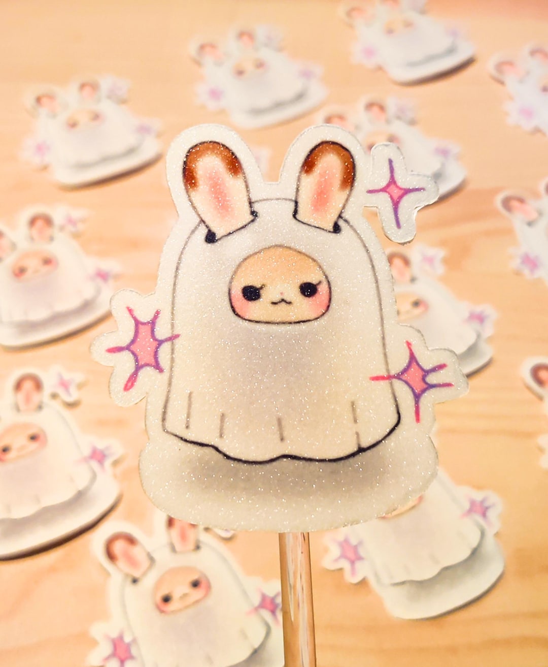 Cute Calico Critter Ghost Bunny Clear Vinyl Sticker - Etsy