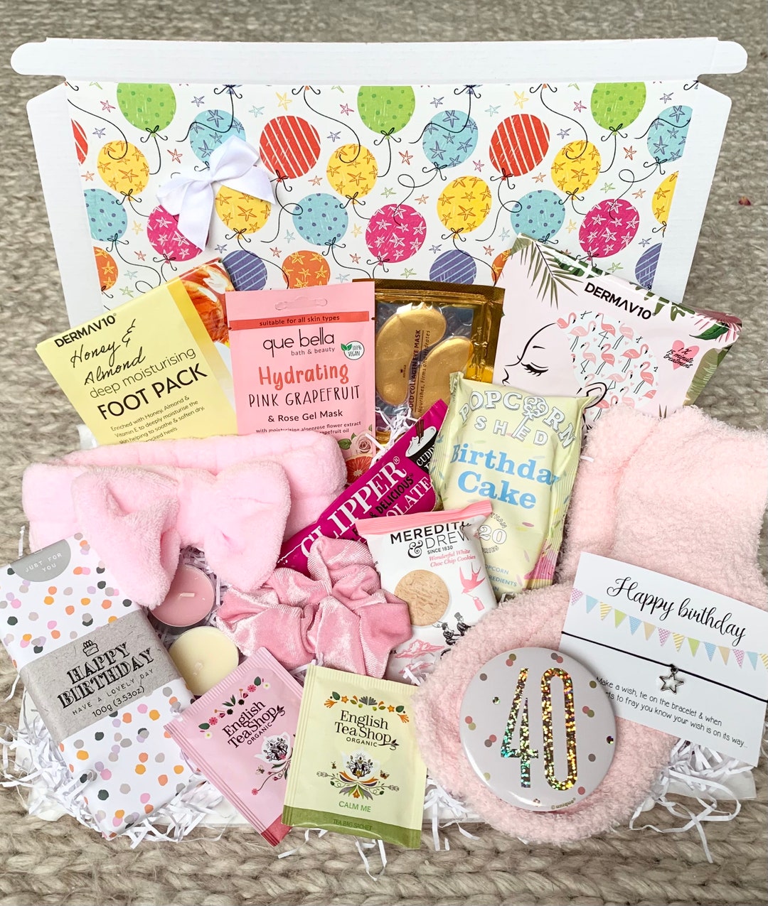 40th Birthday Hamper for Her | 40th Birthday Pamper Box | Gift for 40th ...
