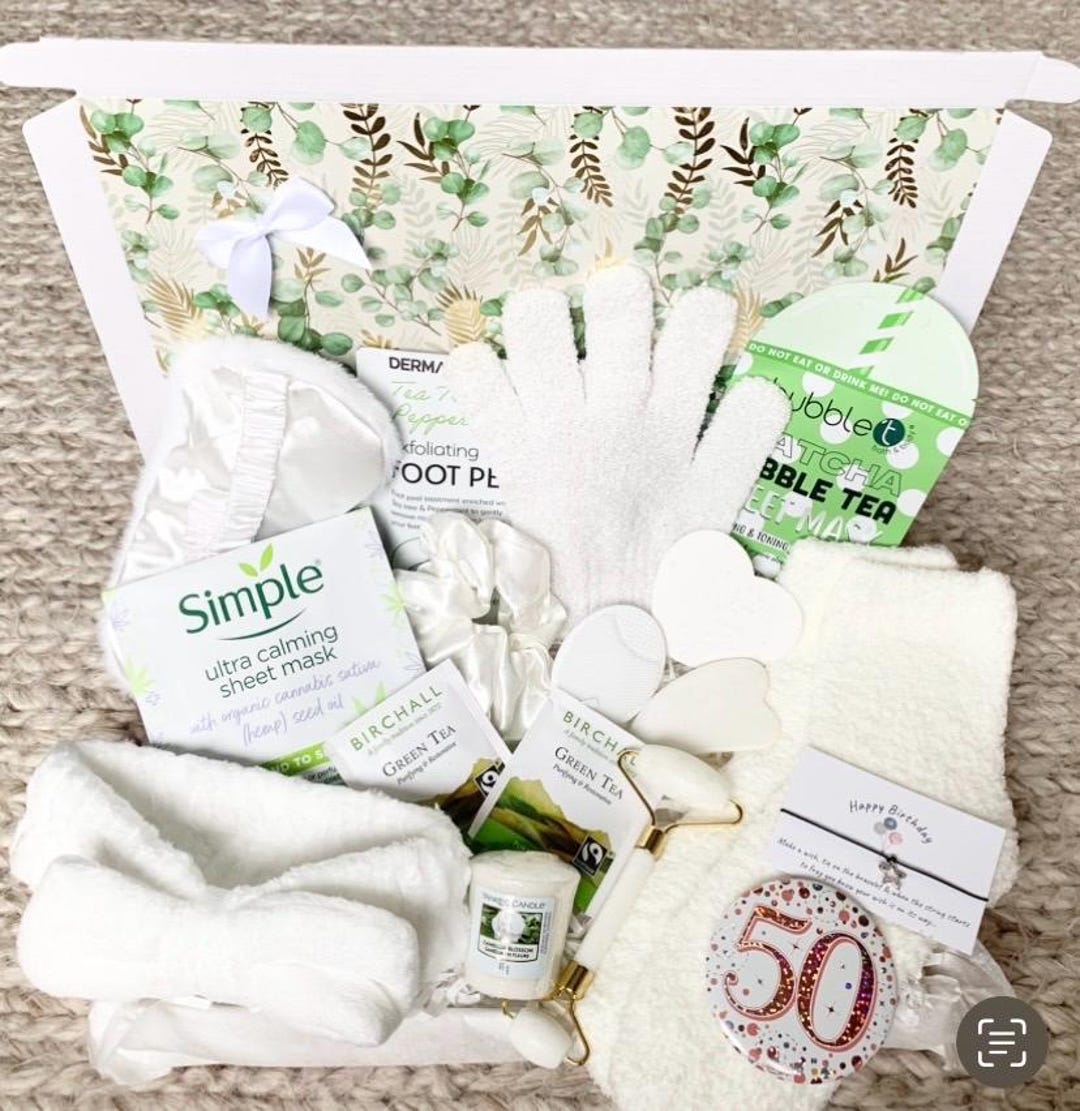 Ladies 50th Birthday Pamper Hamper for Her | 50th Birthday Spa Gift Box ...