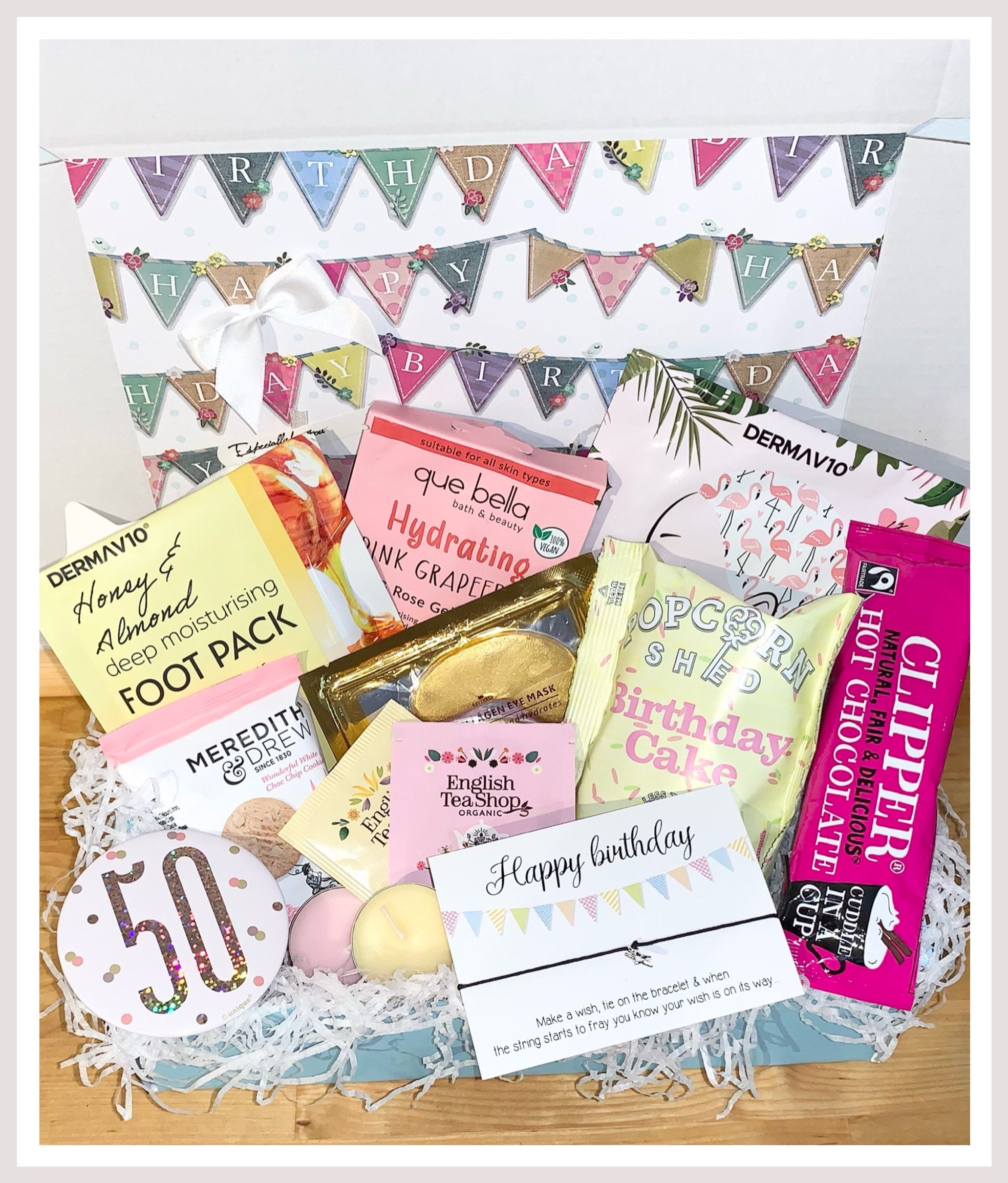 Ladies 50th Birthday Hamper for Her 50th Birthday Pamper Box - Etsy UK