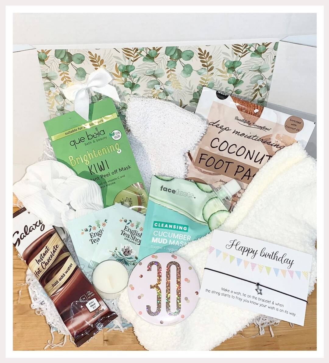 Ladies 30th Birthday Pamper Hamper 30th Birthday Spa Gift Box for Her ...