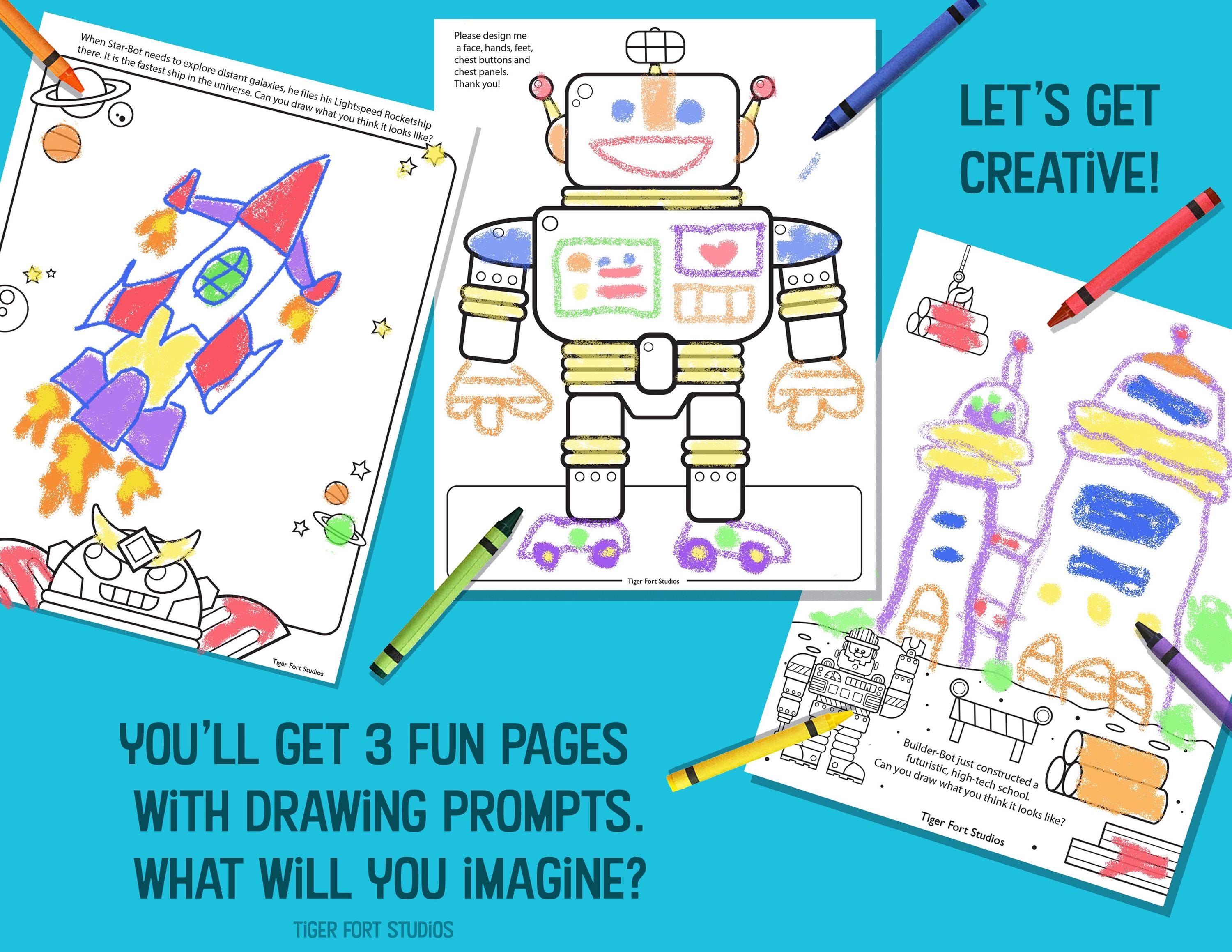 Robot Learning Activity Kit - Instant Download Robot Puzzles, STEM Fun ...