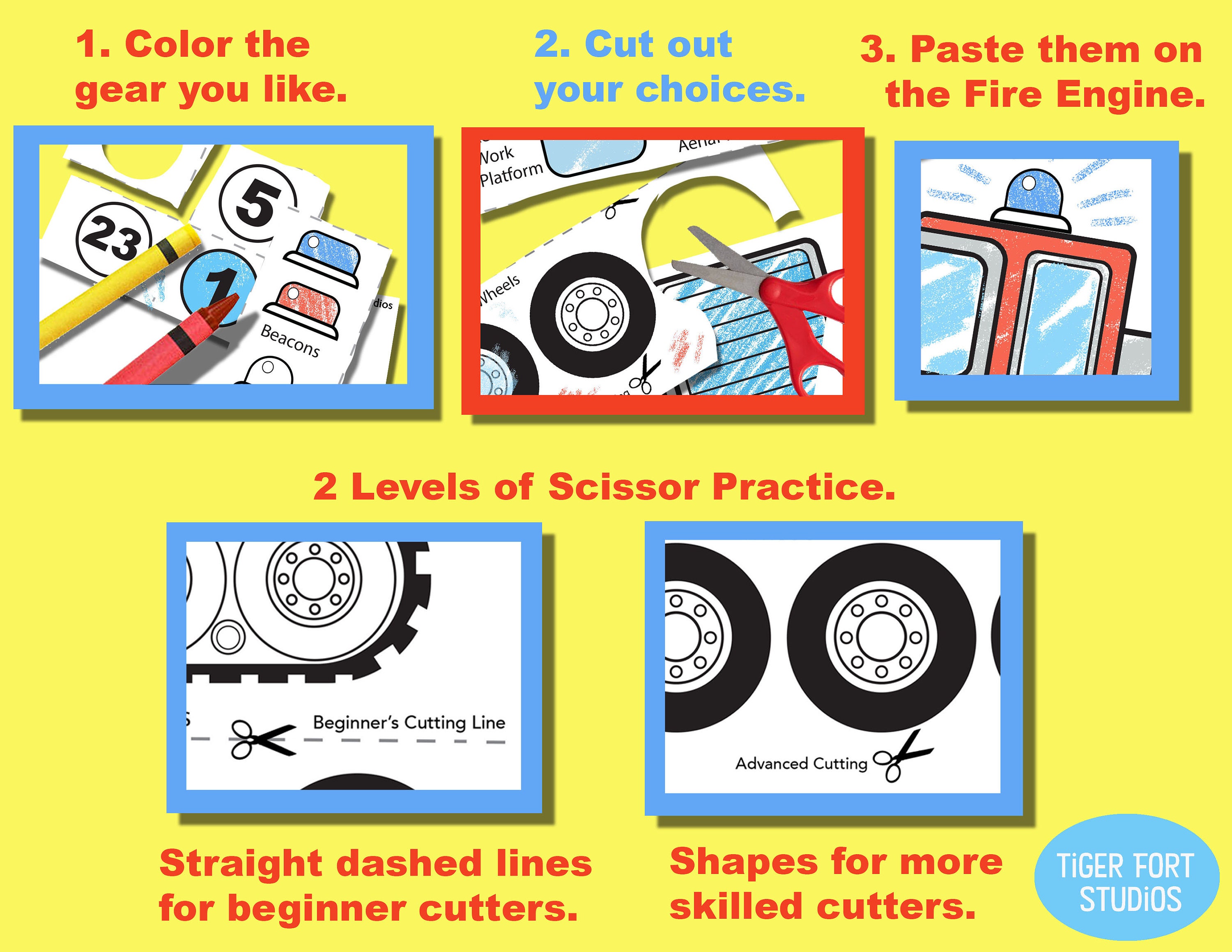 DIY Make a Fire Engine Creativity Kit Fire Engine Craft Fire - Etsy UK