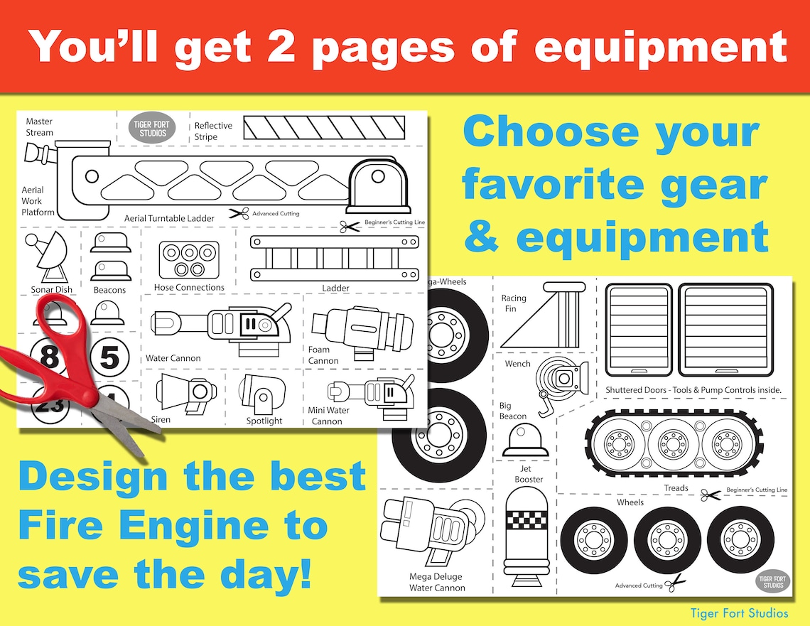 DIY Make a Fire Engine Creativity Kit Fire Engine Craft Fire - Etsy UK