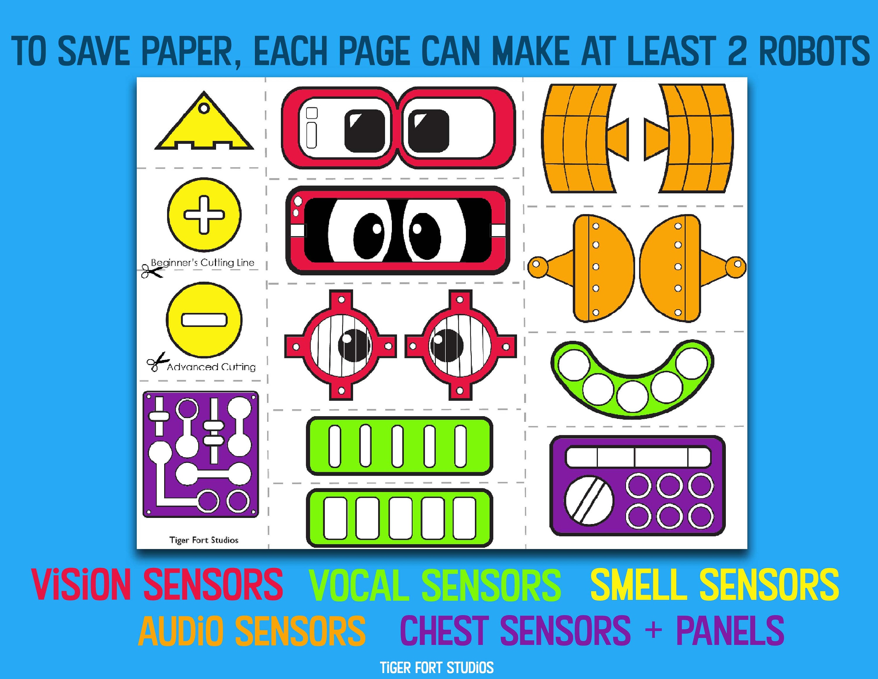DIY Make a Robot Creativity Kit -instant Download Robot Designer ...