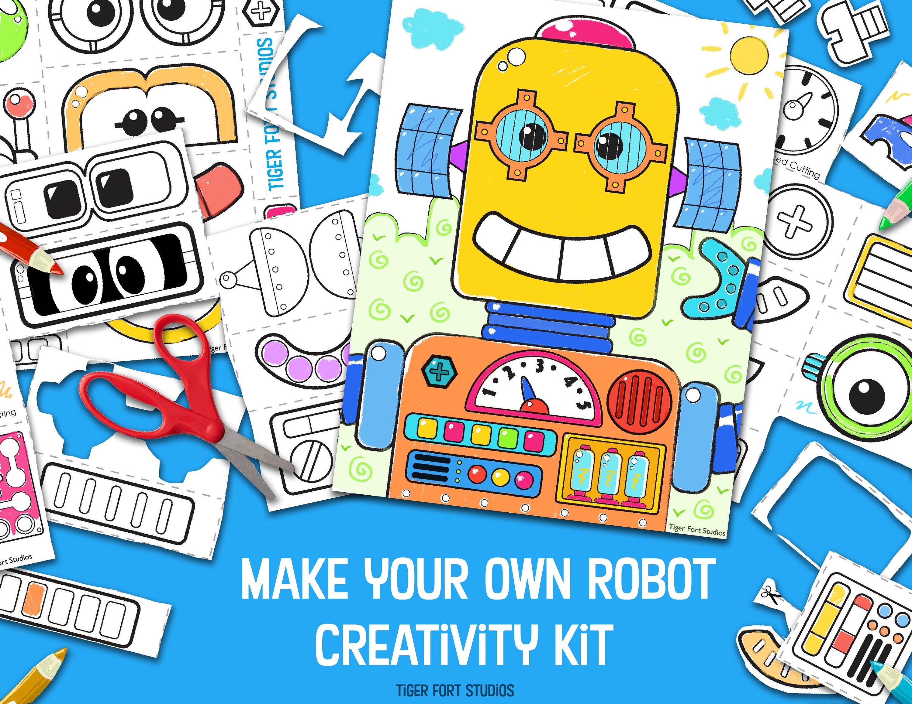 DIY Make a Robot Creativity Kit instant Download Robot Designer ...