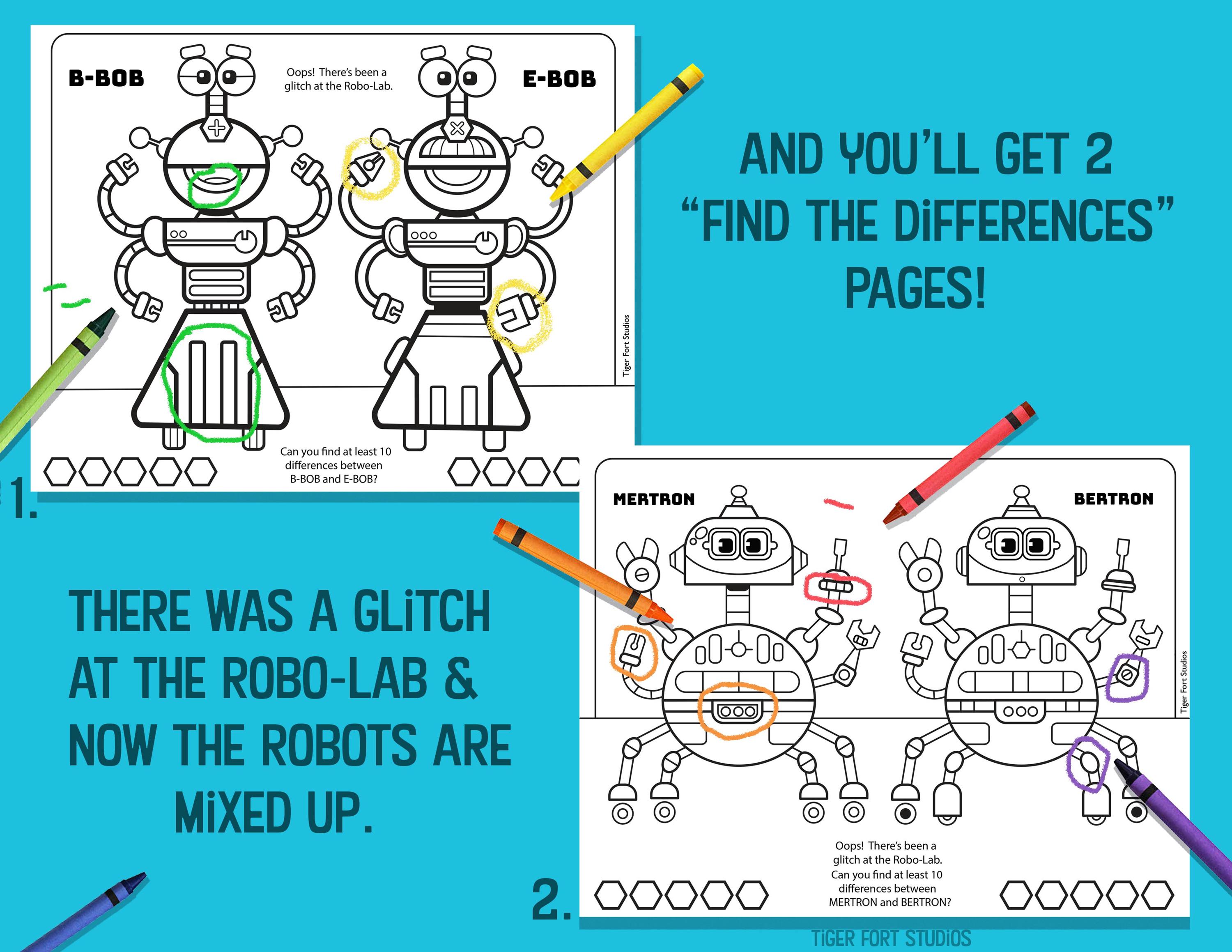 Robot Learning Activity Kit - Instant Download Robot Puzzles, STEM Fun ...