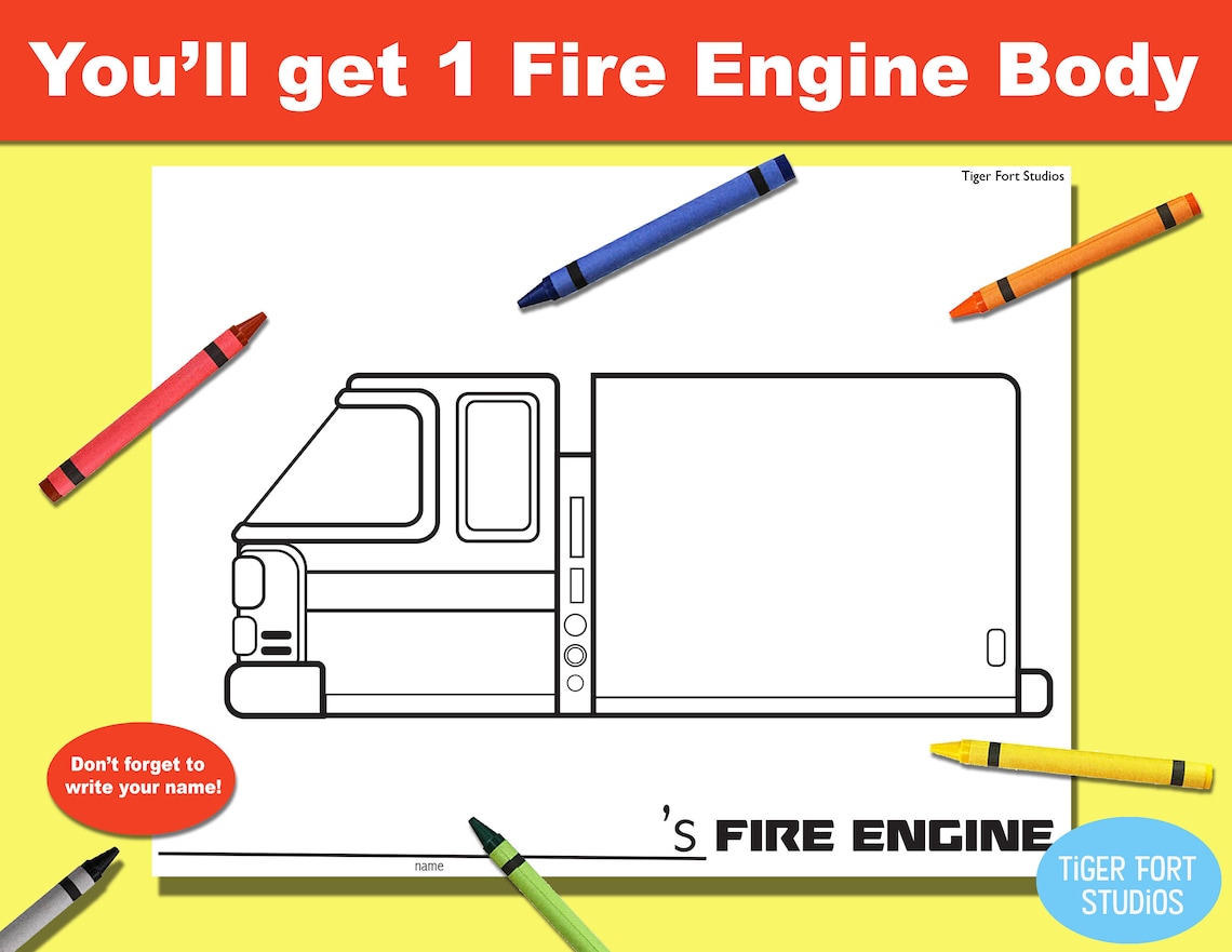 DIY Make a Fire Engine Creativity Kit Fire Engine Craft Fire - Etsy UK