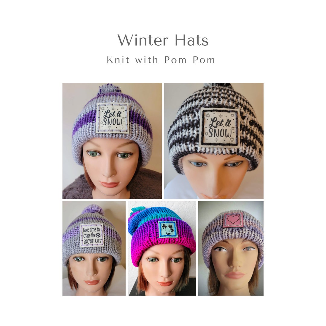 Knit Winter Hat Stocking Cap Beanie - Etsy