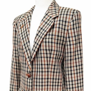 Vintage DAKS Women's Signature House Check Blazer Jacket Size 12 UK 100 ...