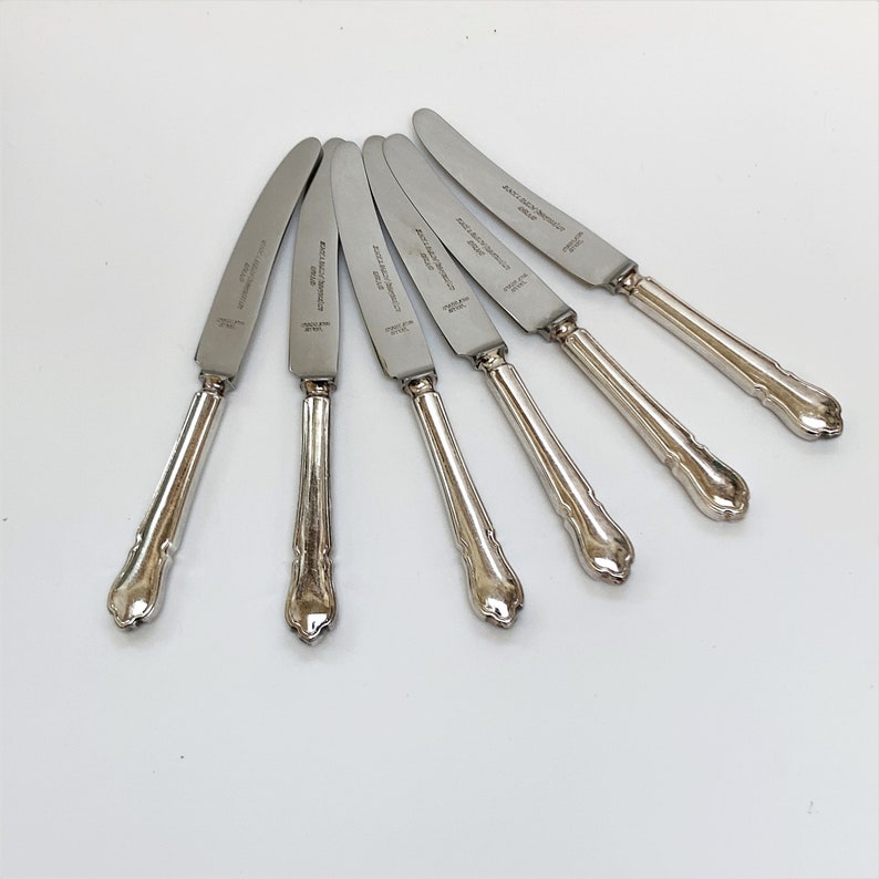 Vintage Set of Six Sheffield Stainless Steel Tea Knives - Etsy