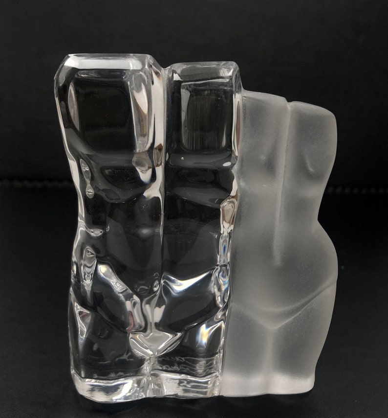 Daum France Crystal Torso Sculpture: Maurice Legendre Art Glass ...