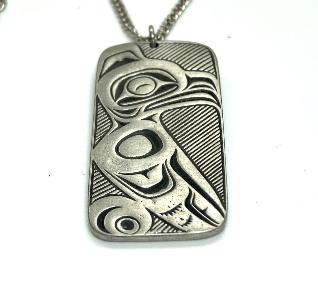 Frederick Pewter Eagle Pendant Necklace Pacific Northwest Etsy Uk