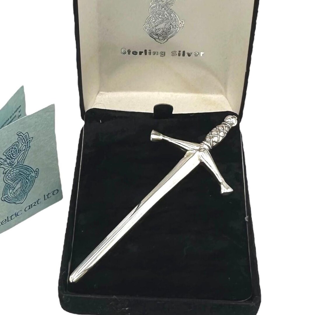 Scottish Sterling Silver Sword Kilt Pin by CELTIC ART LTD - Edinburgh ...