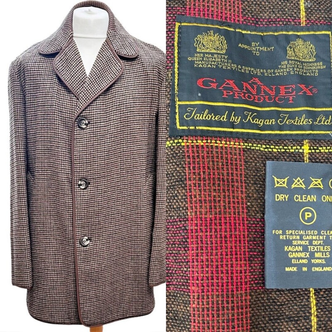Vintage Men's GANNEX Kagan Textiles Coat Houndstooth - Etsy