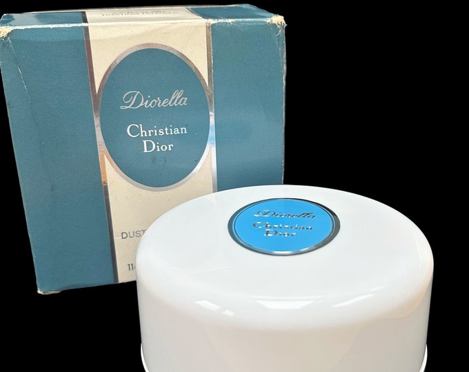 1980s Christian Dior DIORELLA Perfumed Dusting Powder With Puff - 4oz / 114g - Sealed and Boxed ...
