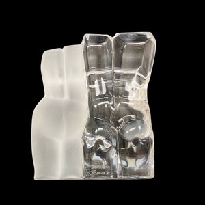 DAUM France - Maurice Legendre Crystal Art Glass Nude Man / Woman Torso ...