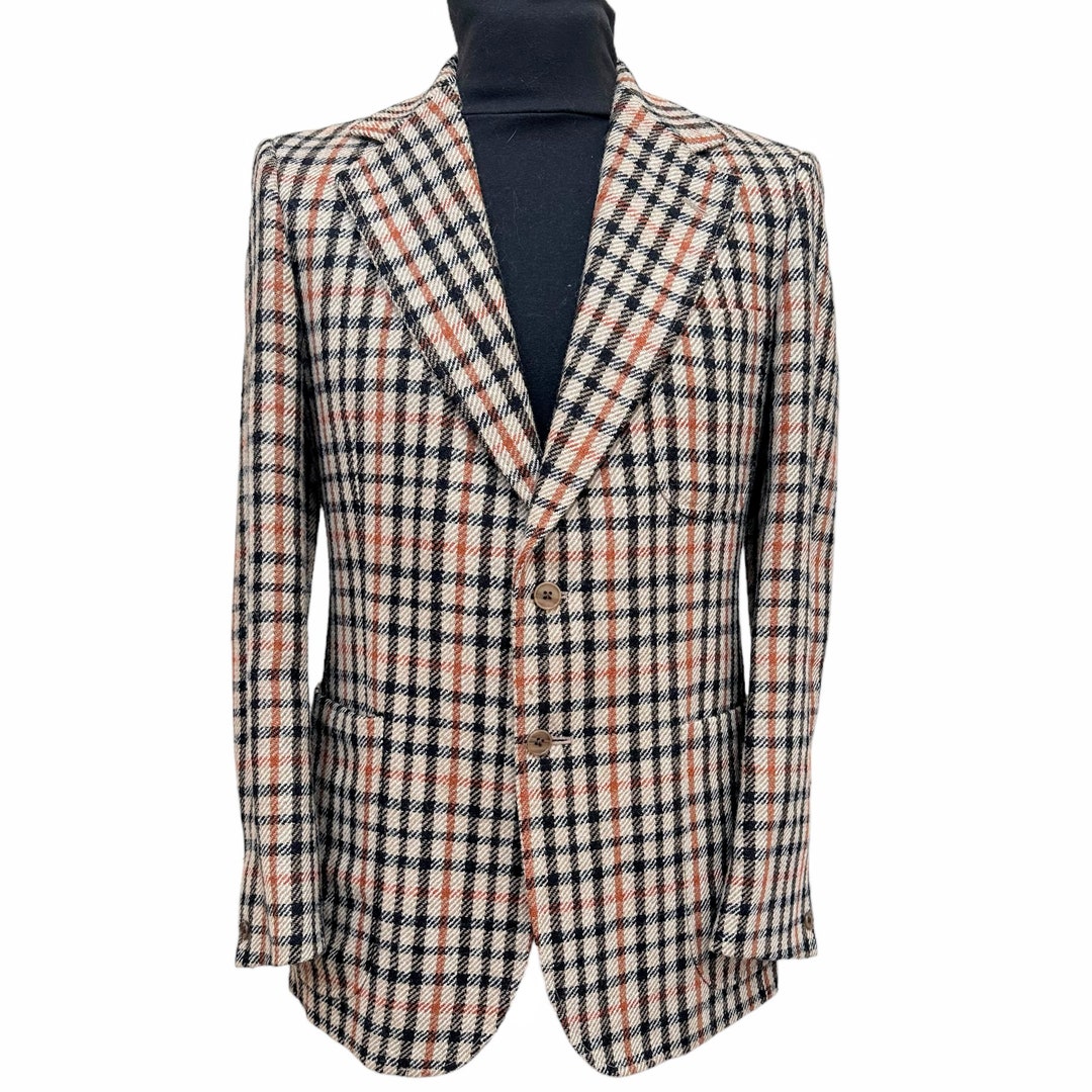 Vintage 1970s DAKS Men's Signature House Check Blazer Jacket Size 40R ...