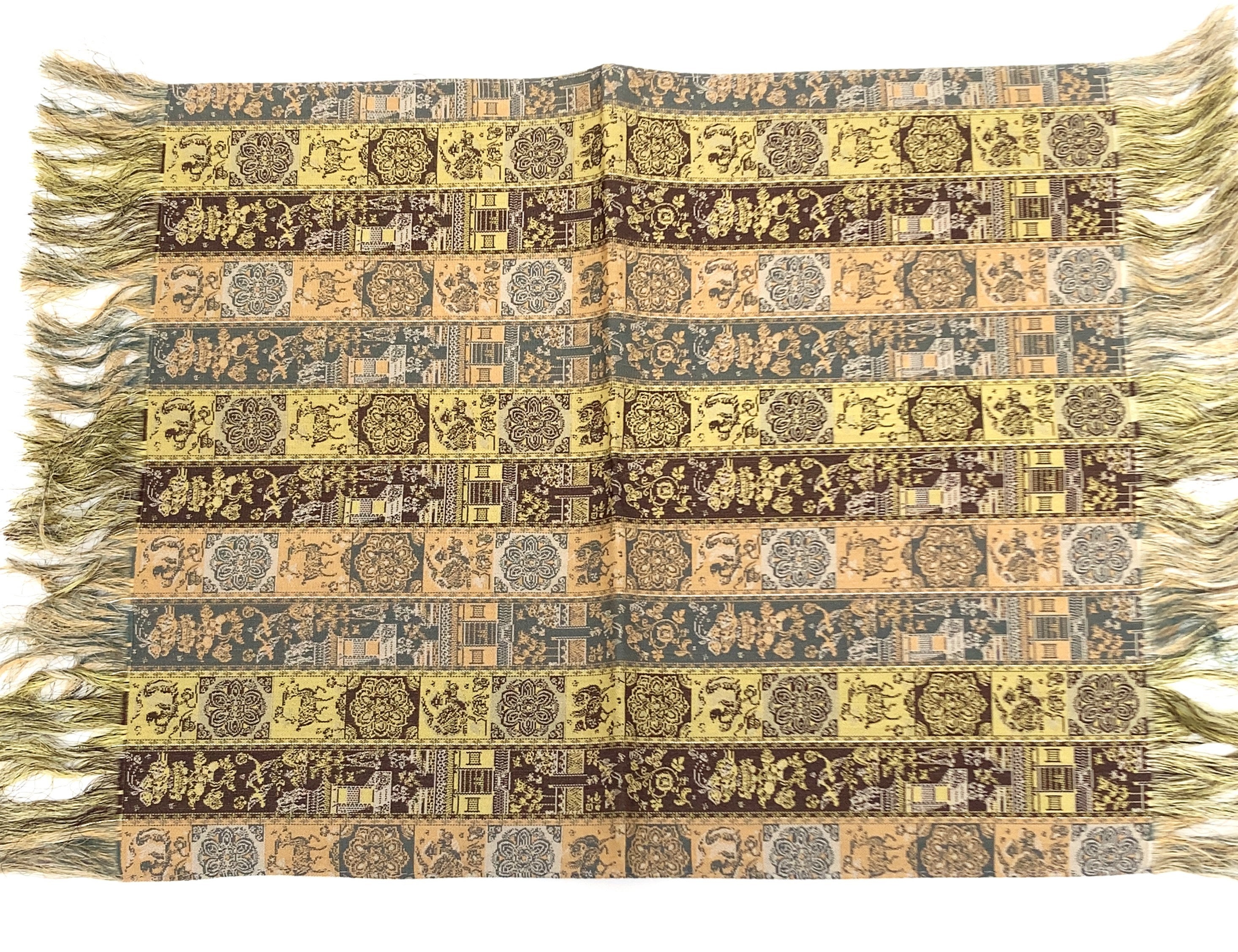 Vintage Tatsumura Japanese Silk Brocade Fringed Tray Cloth - Etsy