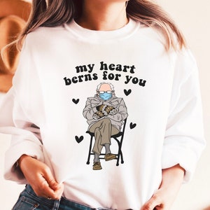 Bernie Sanders Sweatshirt, Sweater Mittens for Women, Galentines ...