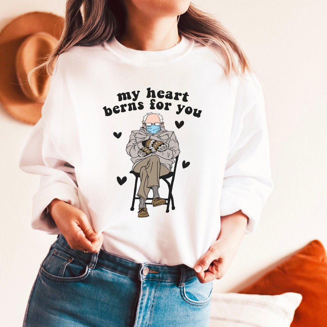 Bernie Sanders Sweatshirt, Sweater Mittens for Women, Galentines ...
