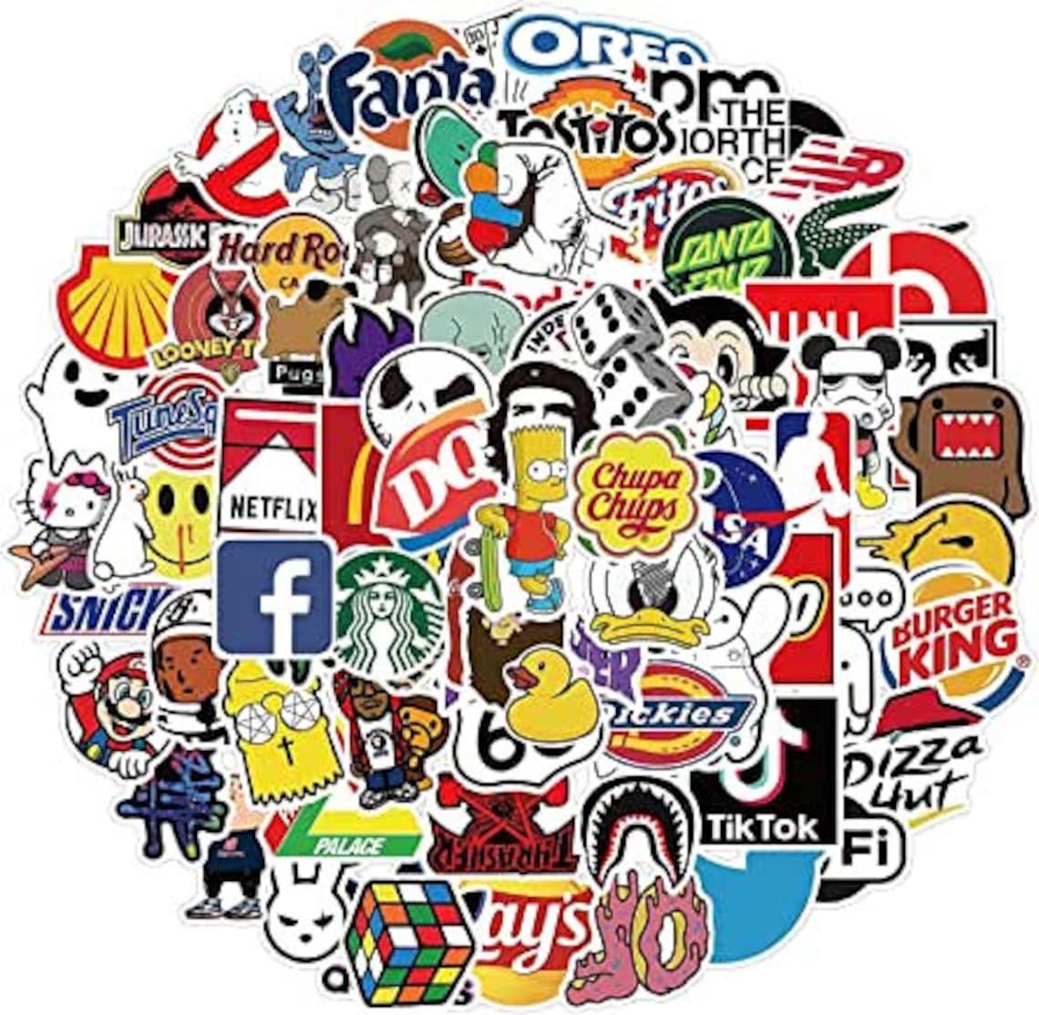 300 PCS Cool Brand Stickers Bulk Vinyl Waterproof Laptop Water Bottles ...