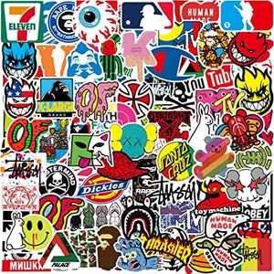 300 PCS Cool Brand Stickers Bulk Vinyl Waterproof Laptop Water Bottles ...