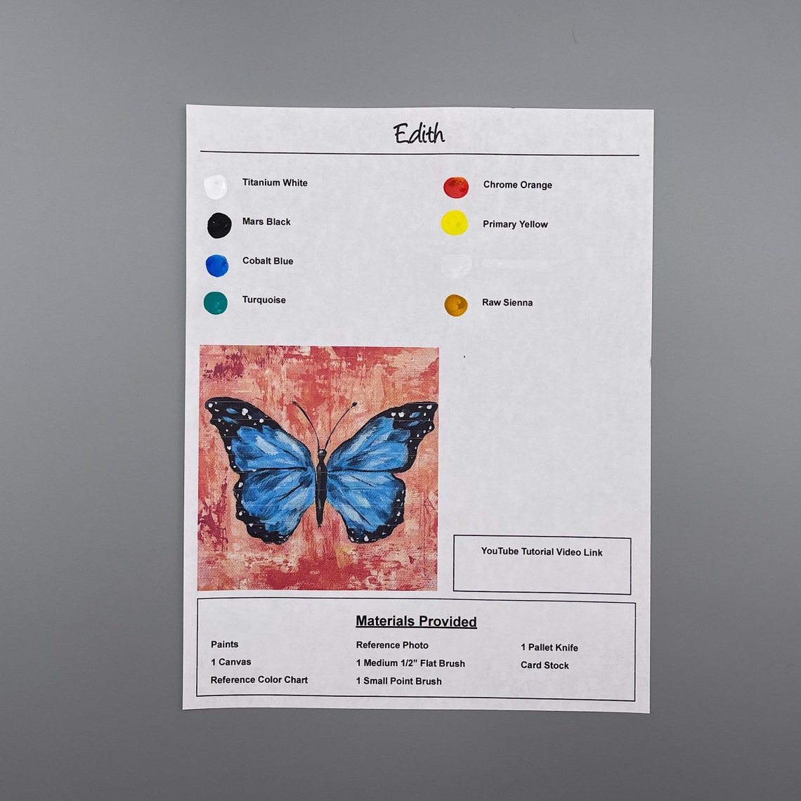 Butterfly Painting Kit . DIY Acrylic Paint Kits. Butterfly Art - Etsy