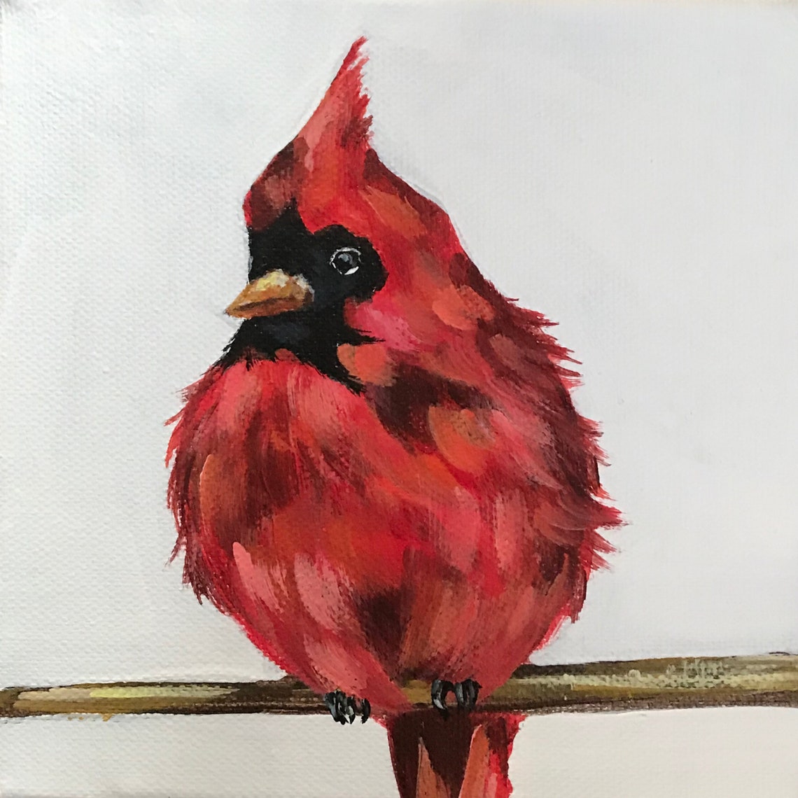 ACRYLIC PAINTING DIY Paint Kit Cardinal Painting | Etsy