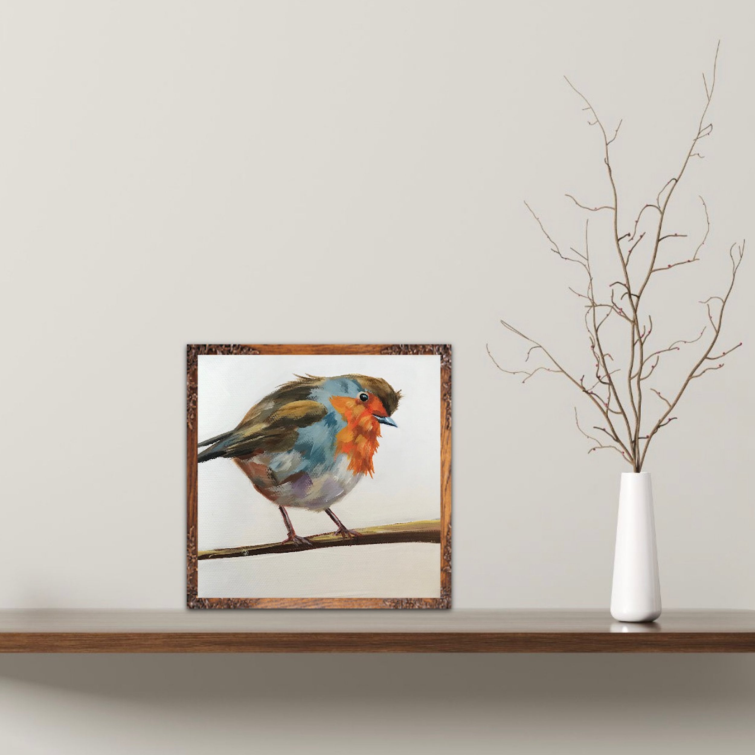 Bird Art Print . Home Decor . Robin Bird . Small Art Prints | Etsy