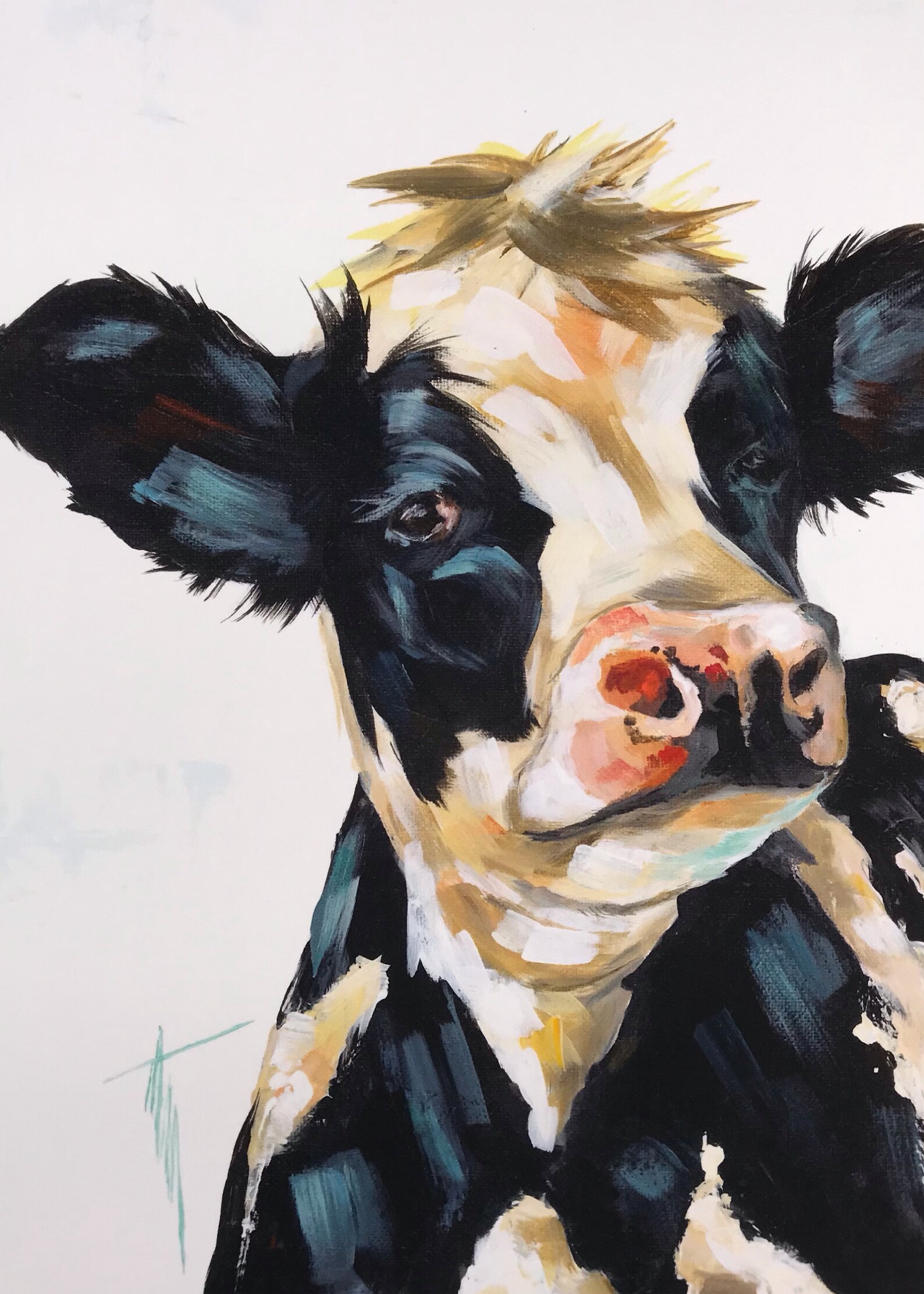 Impresión de arte de vaca . Imagen de vaca. Pintura de vacas. - Etsy España