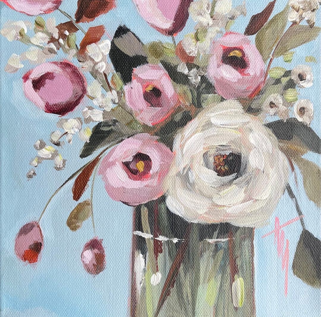 Flower Painting Kit | DIY Paint Kits | Pretty in Pink | Acrylic ...