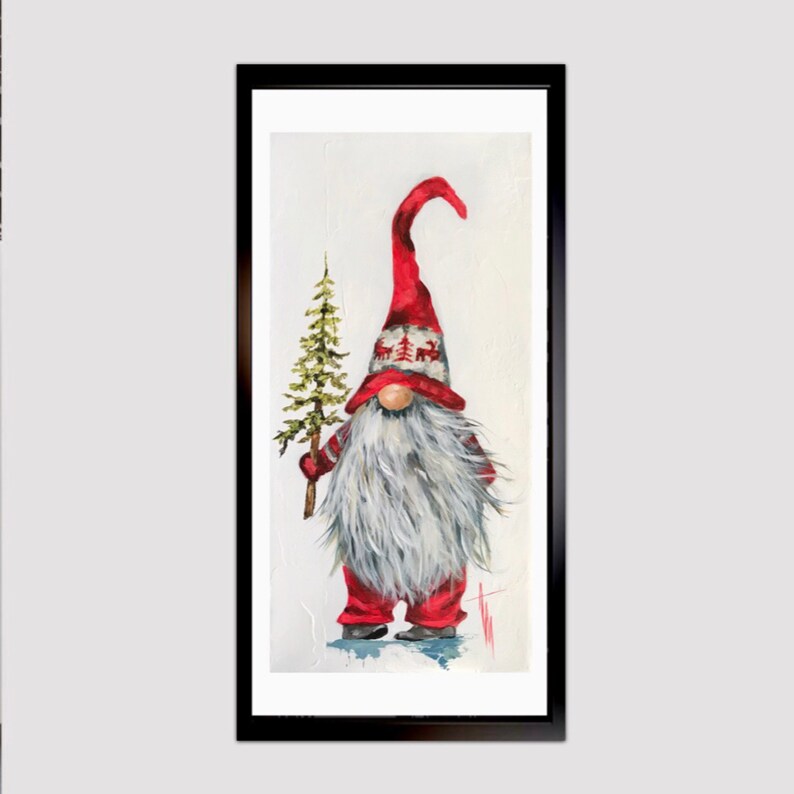 Gnome Print Gnomes Art Print Christmas Gift Holiday - Etsy