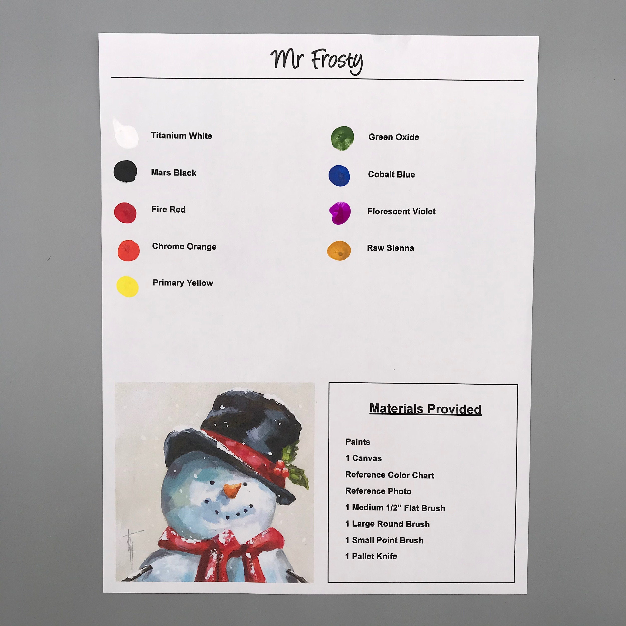 Snowman Painting Kit | DIY Paint Kit | Acrylic Painting | Mr. Frosty ...