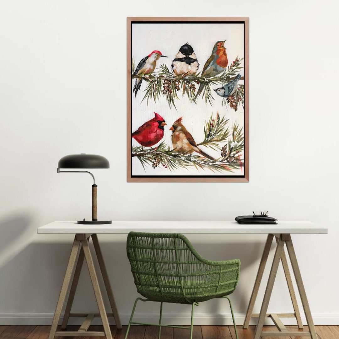 Art Print | Wall Art | Bird Print | Bird Art | Winter Birds - Etsy