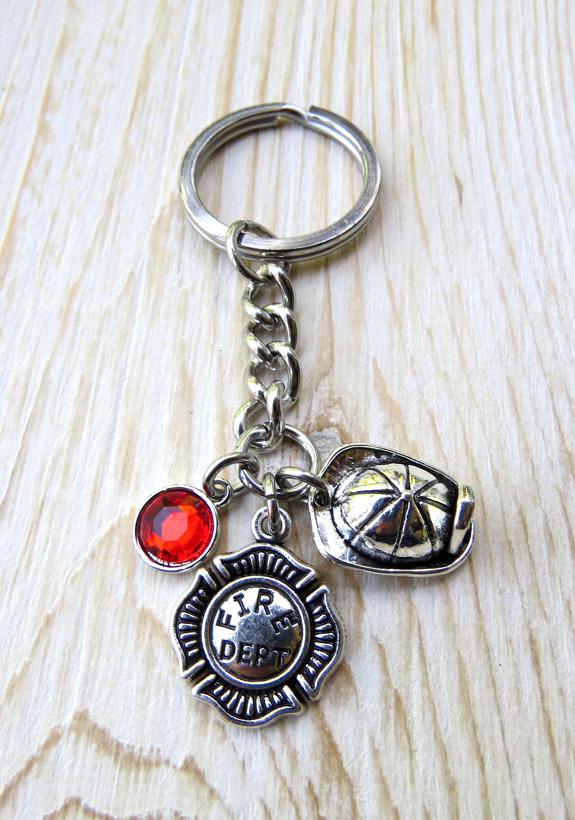 Firefighter Helmet Fireman Shield Keychain, Fireman Academy Stainless ...