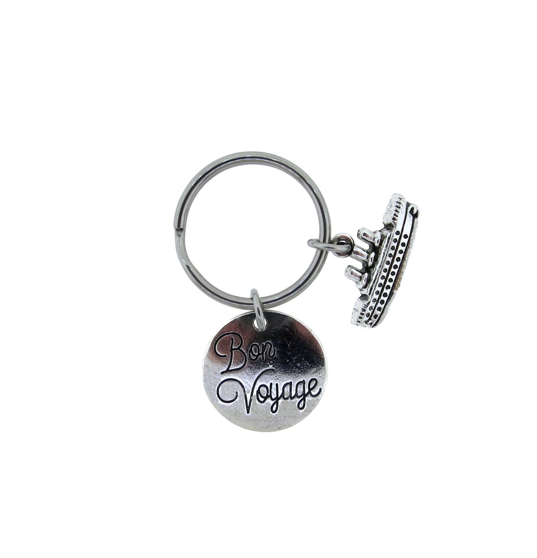 Bon Voyage Cruise Ship Vacation Stainless Steel Keychain Cruise Ship ...