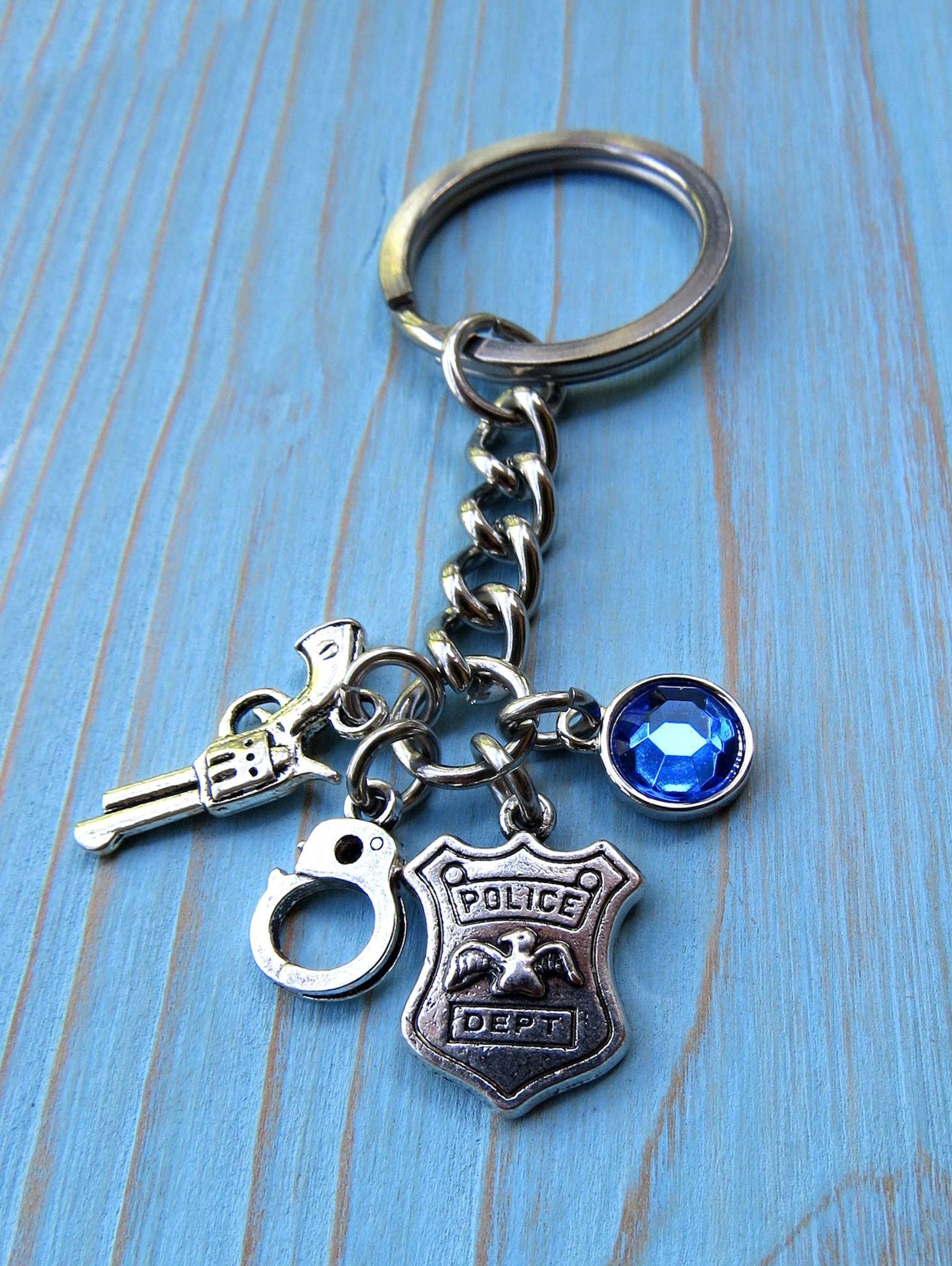 Police Officer Keychain, Police Academy Graduation Stainless Steel ...
