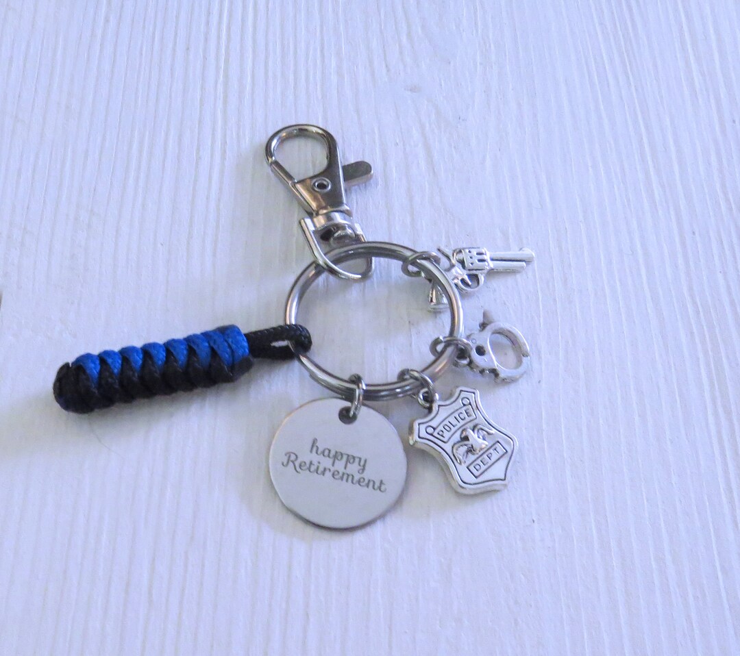 Police Officer Happy Retirement Keychain Police Department - Etsy